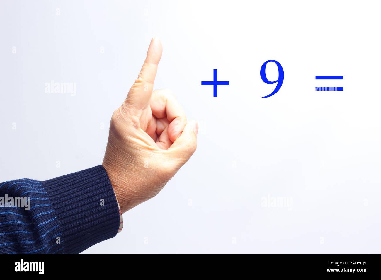 Add with the fingers of the hands; learn to add in school; numbers ...