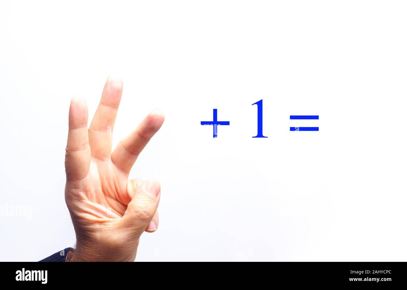 Add with the fingers of the hands; learn to add in school; numbers ...