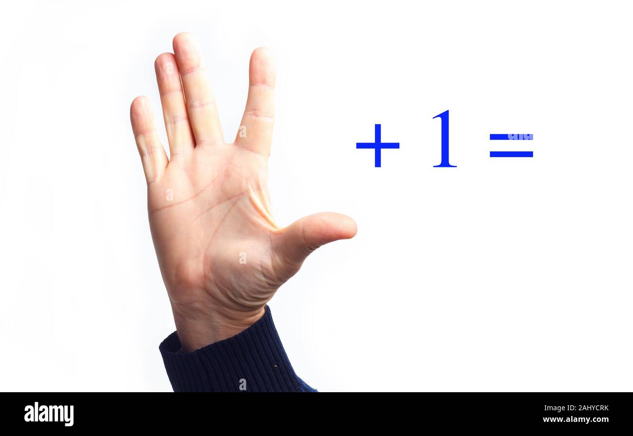 Add with the fingers of the hands; learn to add in school; numbers ...