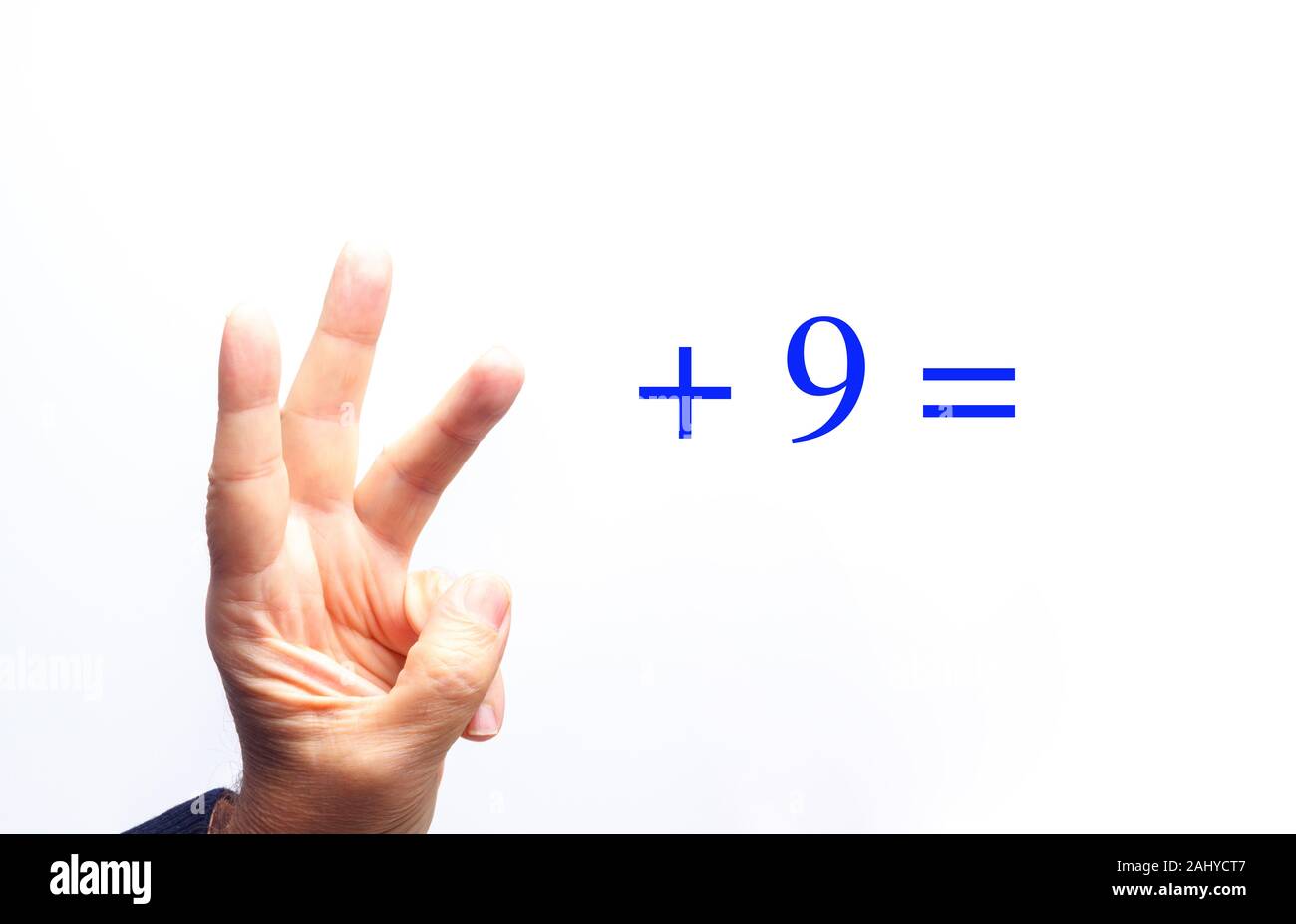 Add with the fingers of the hands; learn to add in school; numbers ...