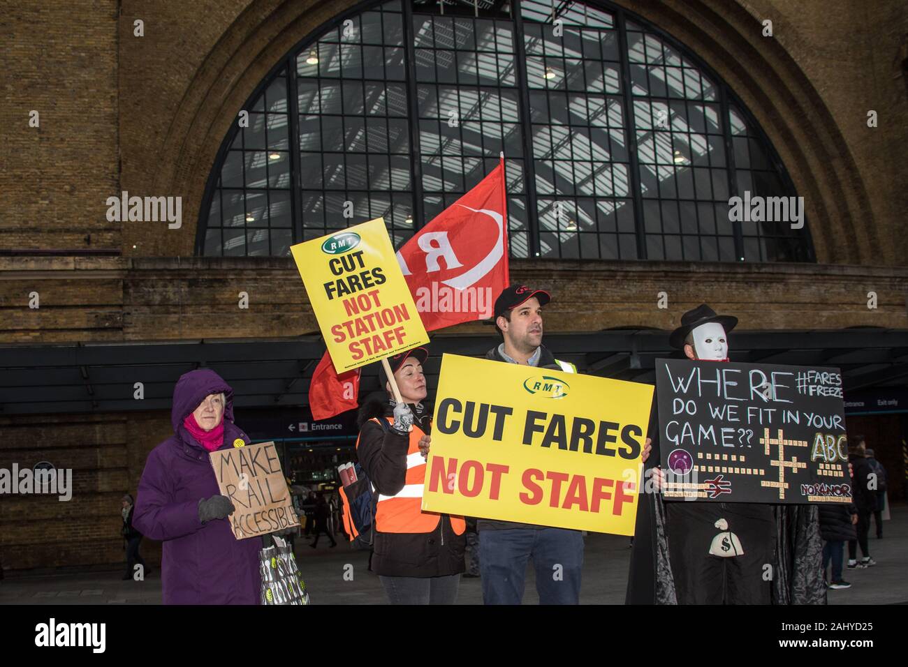 London, UK. 2 January,2020. "Cut Fares not Staff". The Association of ...
