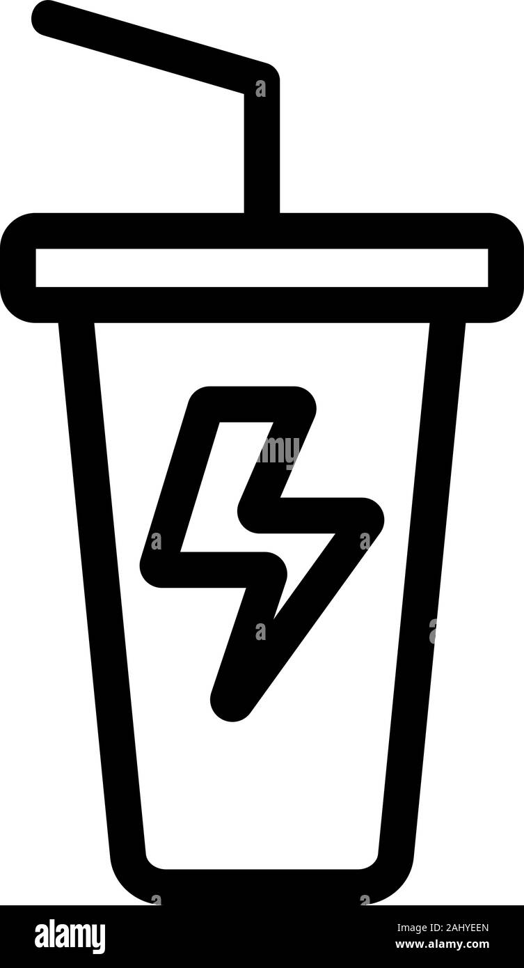 Energy drink icon vector. Isolated contour symbol illustration Stock ...