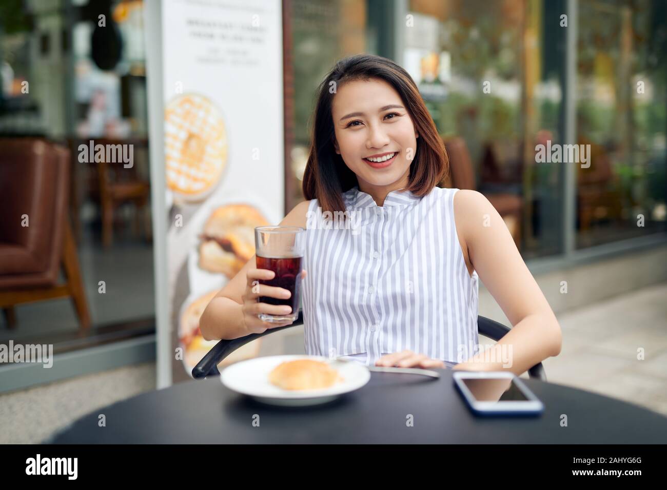 Woman enjoys morning coffee hi-res stock photography and images - Alamy