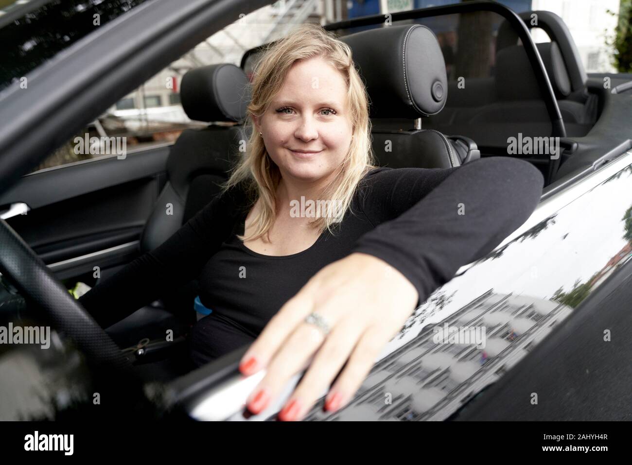 Fat person driving car hi-res stock photography and images - Alamy