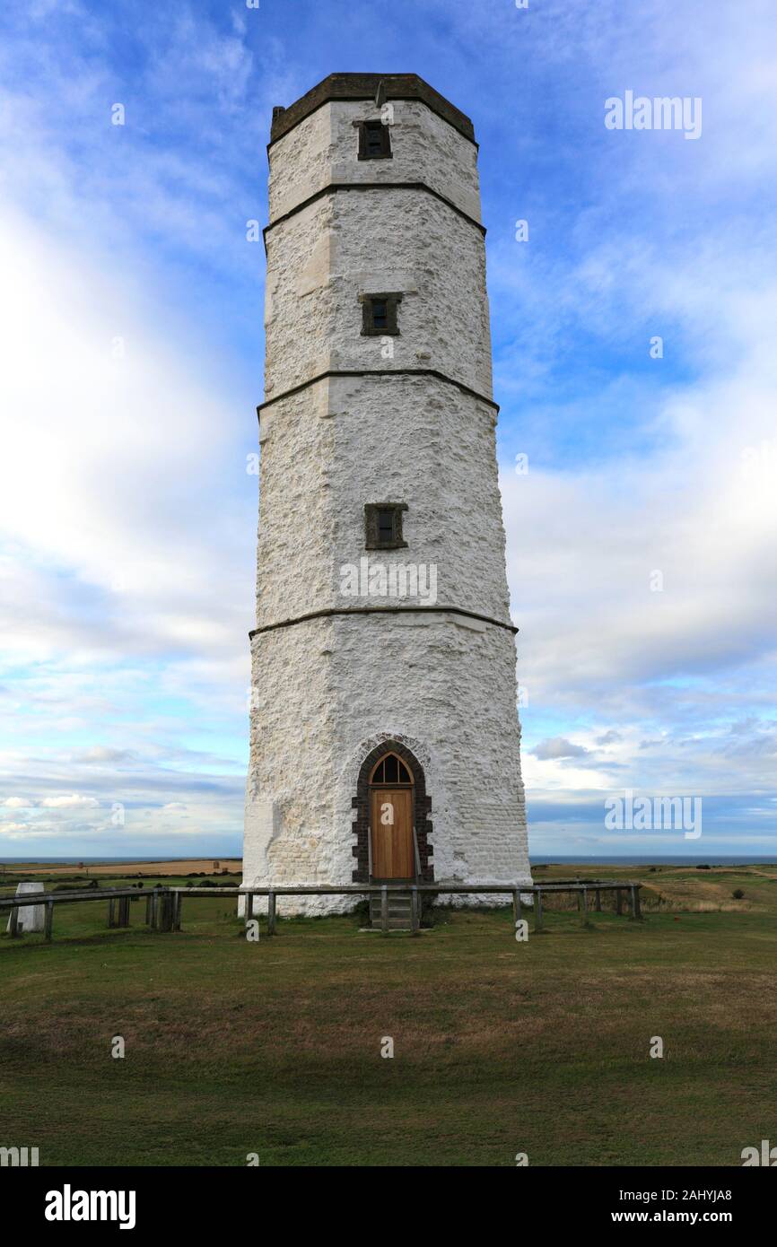 The chalk tower at Flamborough Head, built in 1674 as a lighthouse ...