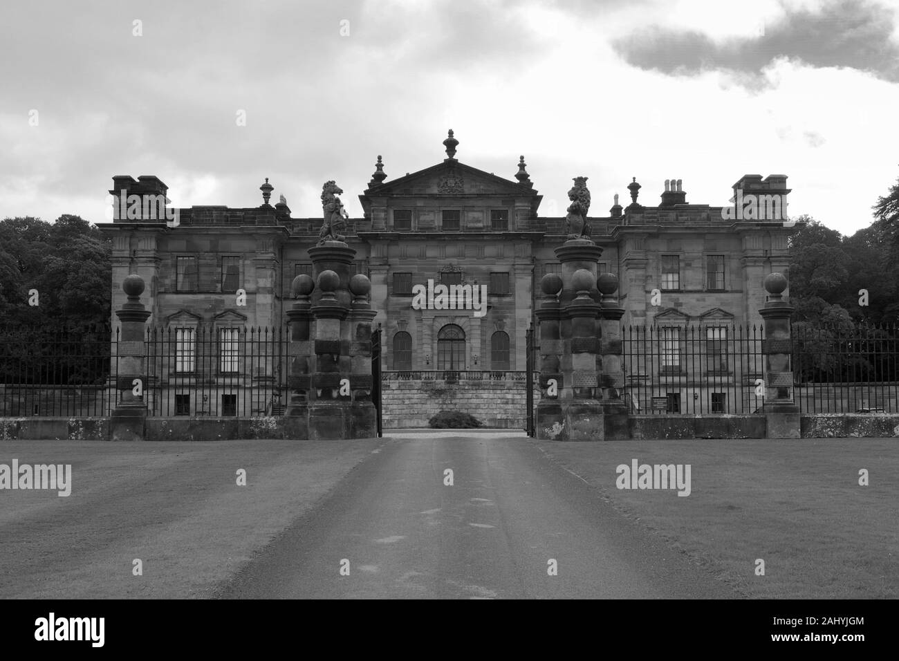 The house at Duncombe Park, Helmsley village, North Yorkshire, England ...