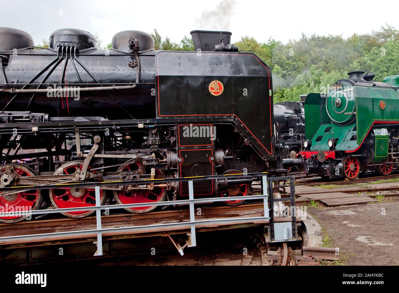 czech republic - historic steam locomotives Stock Photo - Alamy