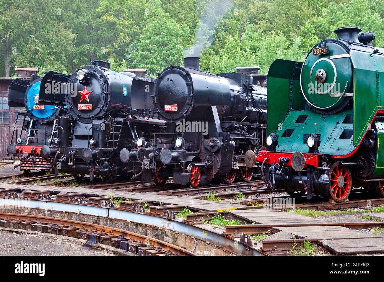 czech republic - historic steam locomotives Stock Photo - Alamy