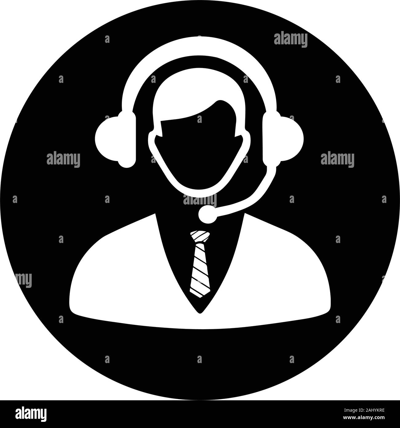 Call center agent icon Black and White Stock Photos & Images - Alamy