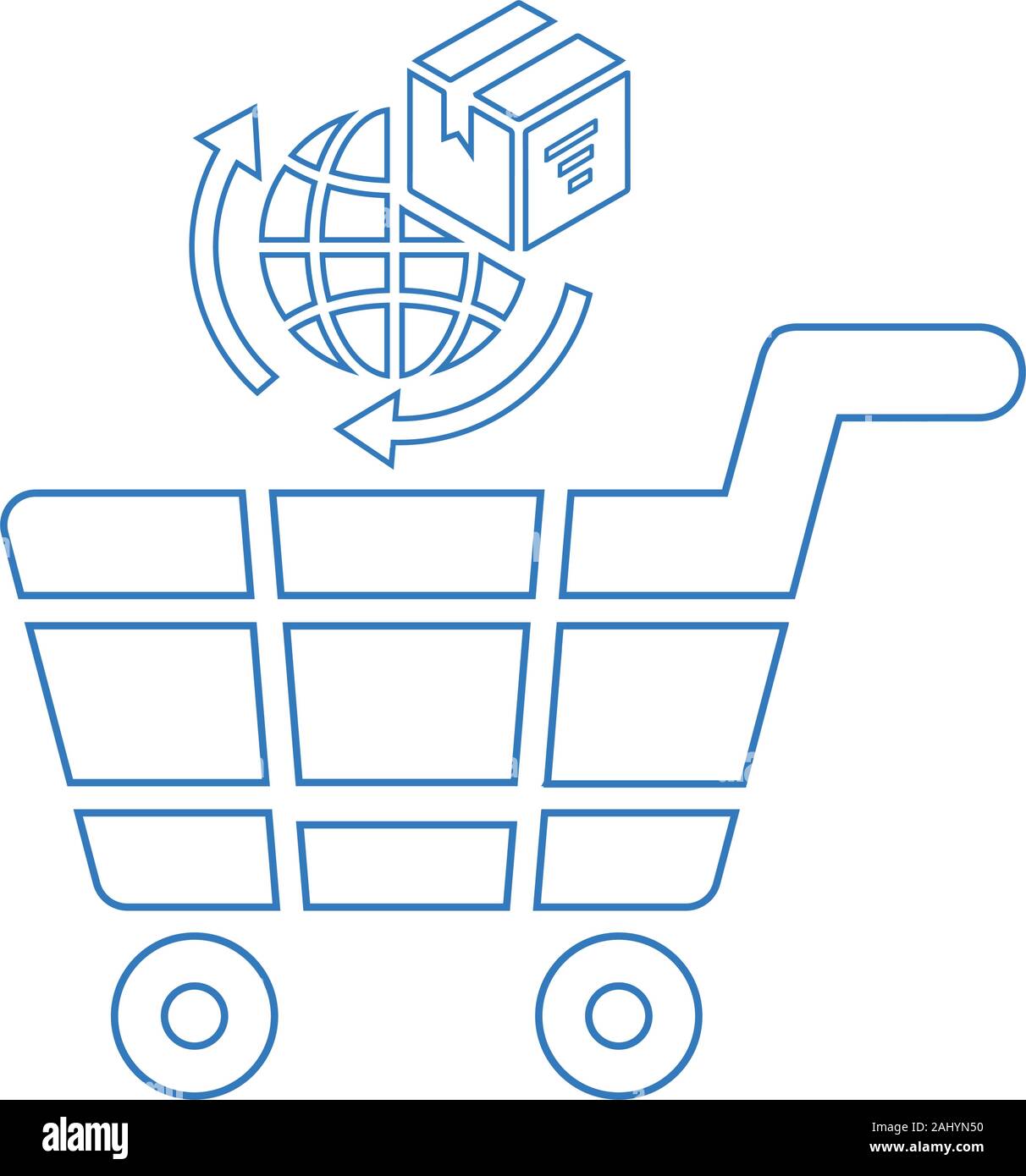Global, international, shopping vector icon Stock Vector Image & Art ...