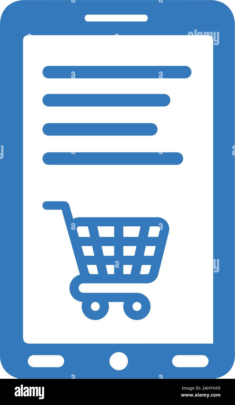 Mobile online shopping vector icon Stock Vector Image & Art - Alamy