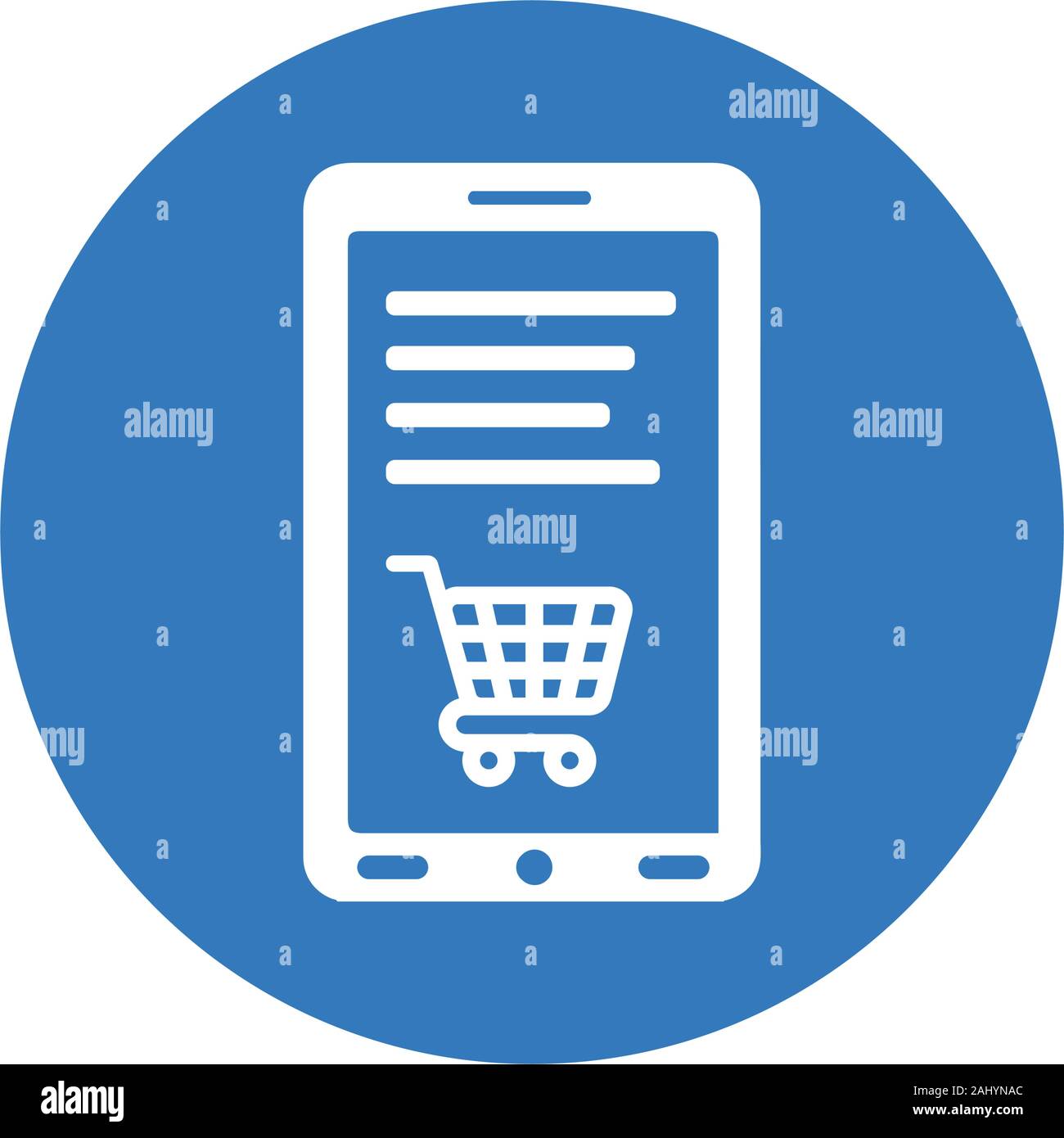Mobile online shopping vector icon Stock Vector Image & Art - Alamy