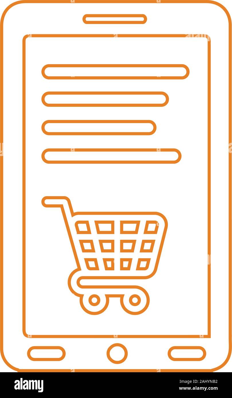 Mobile online shopping vector icon Stock Vector Image & Art - Alamy
