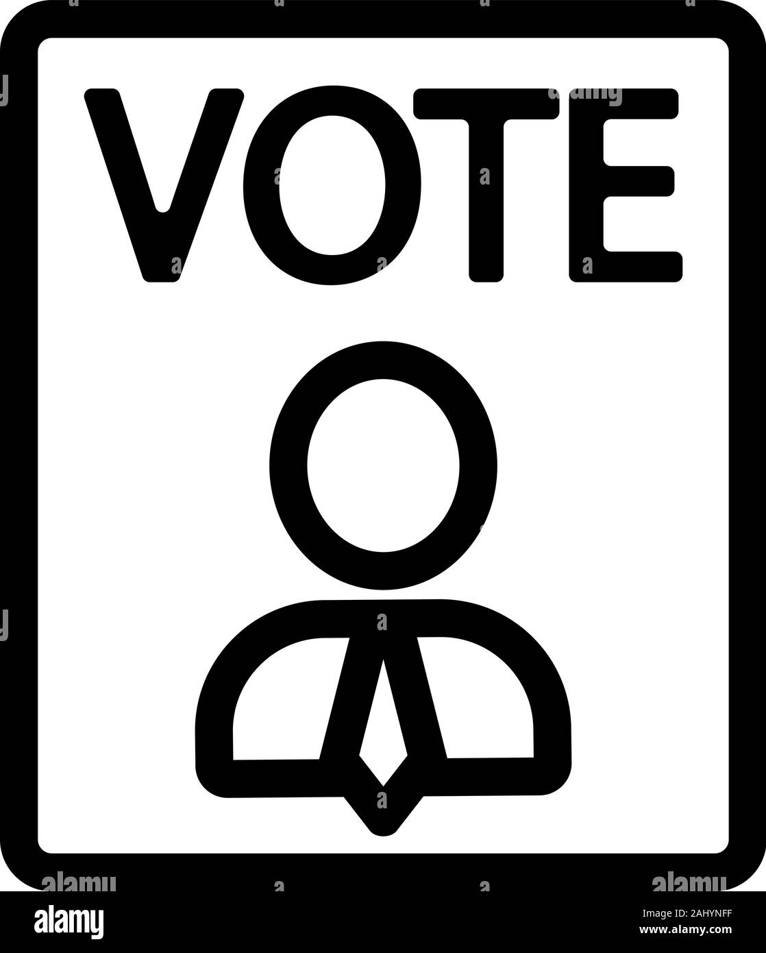 Voting icon vector. Isolated contour symbol illustration Stock Vector ...