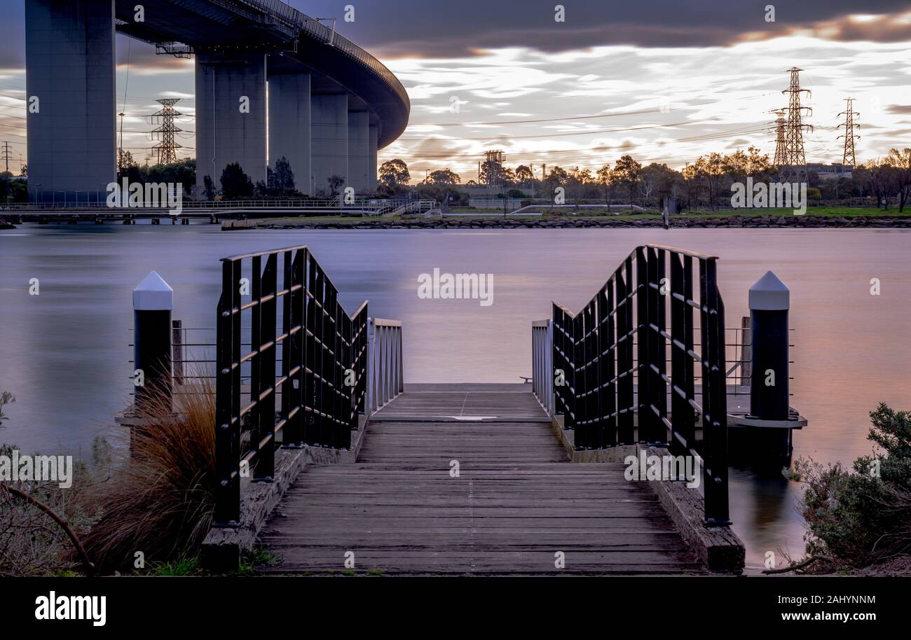 West Gate Bridge Look Out Stock Photo - Alamy