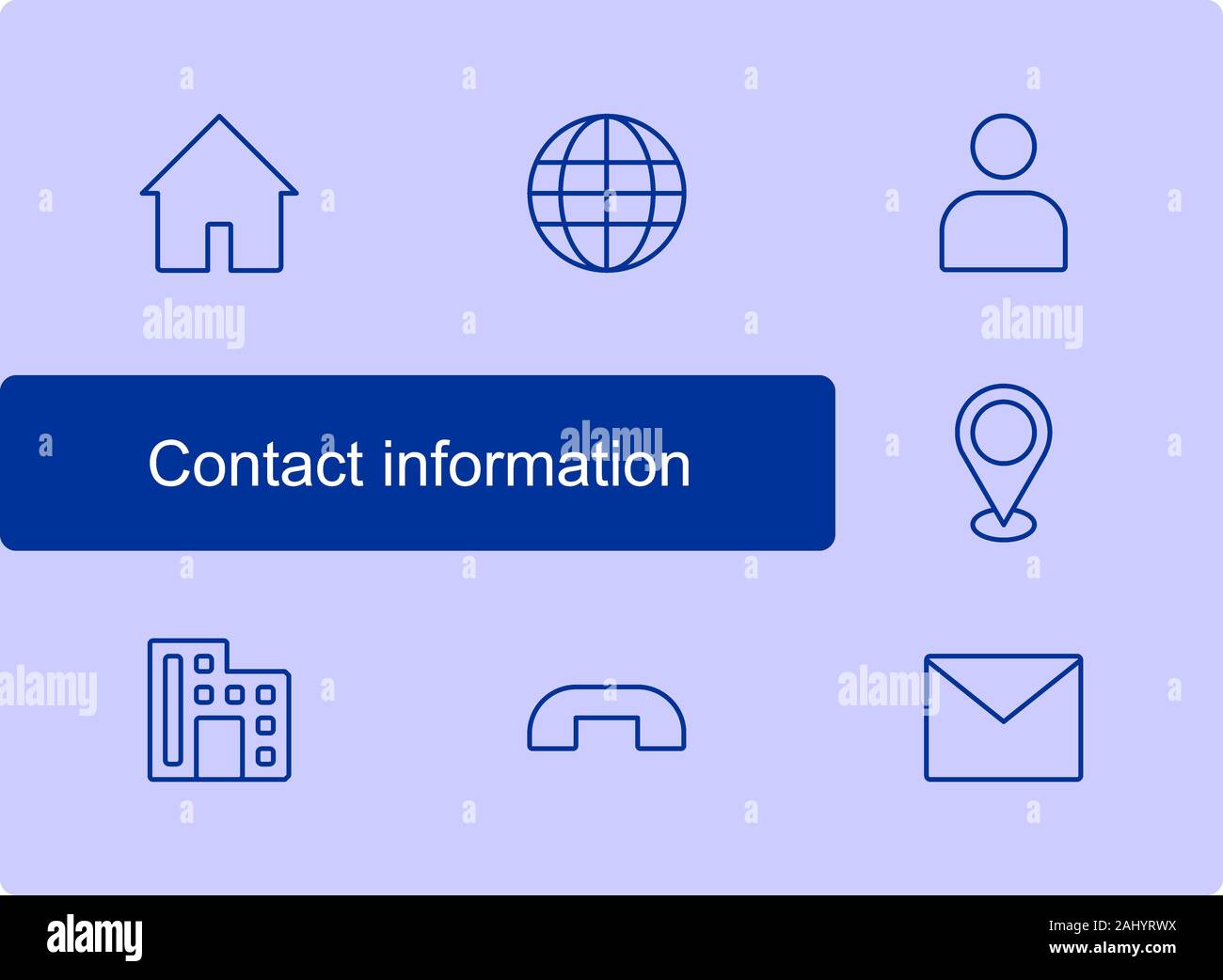 Website contact us symbol icons hi-res stock photography and images - Alamy