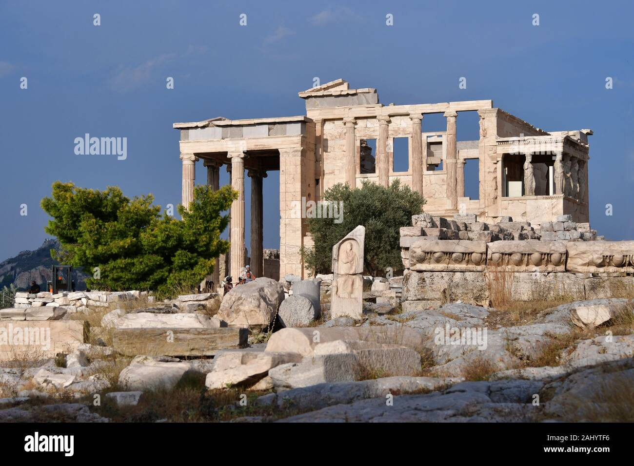 Greece. Athens. Site of the Acropolis. The Erechtheion, ancient Greek ...