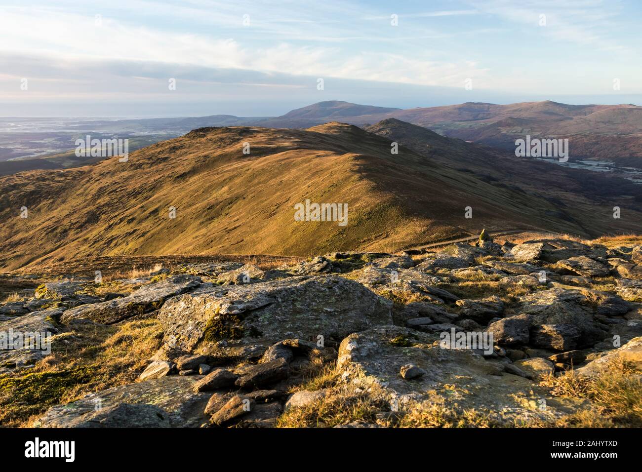 Walna Scar, White Maiden and White Pike from the Slopes of Brown Pike ...