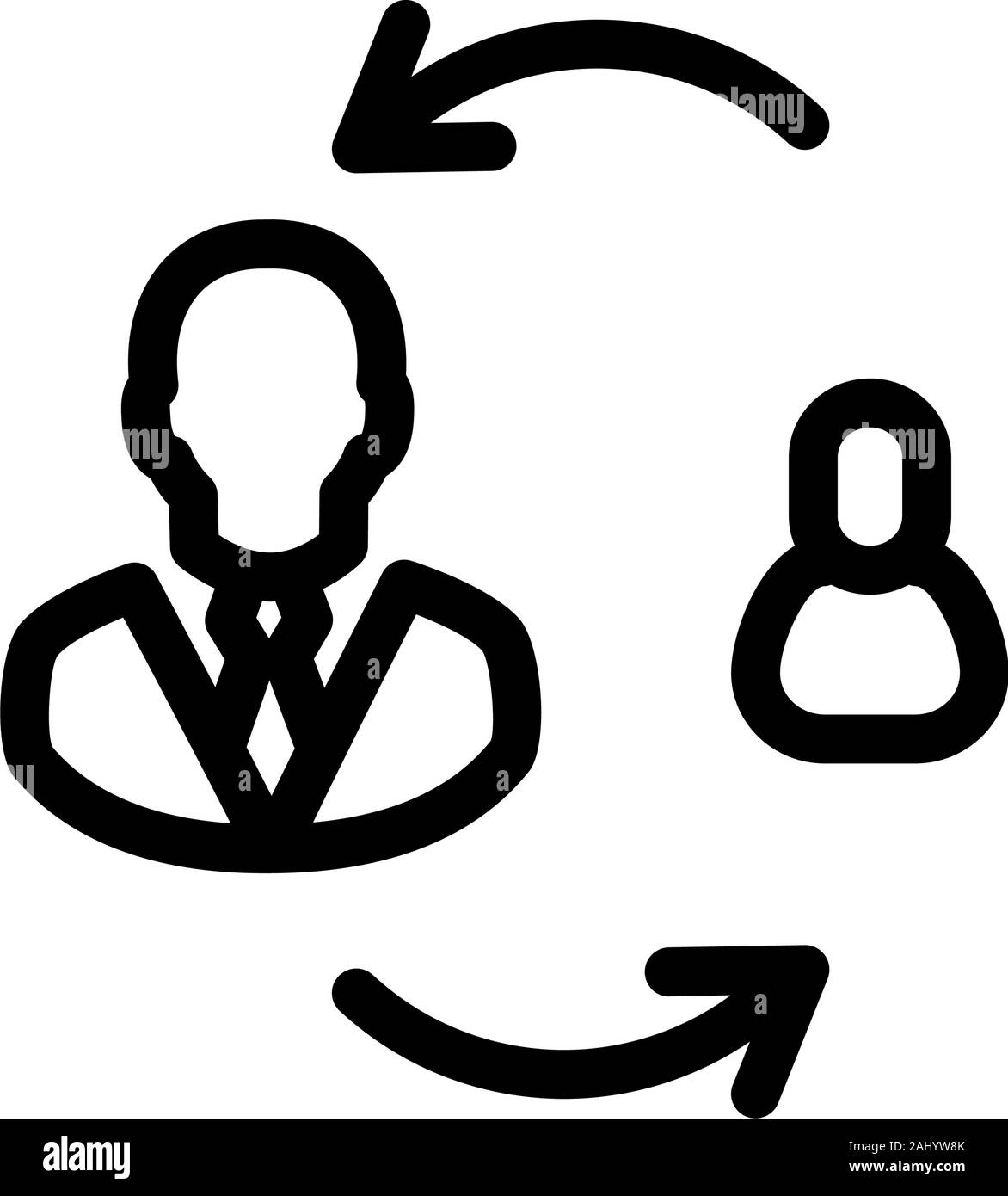 Office people linear icons Cut Out Stock Images & Pictures - Alamy