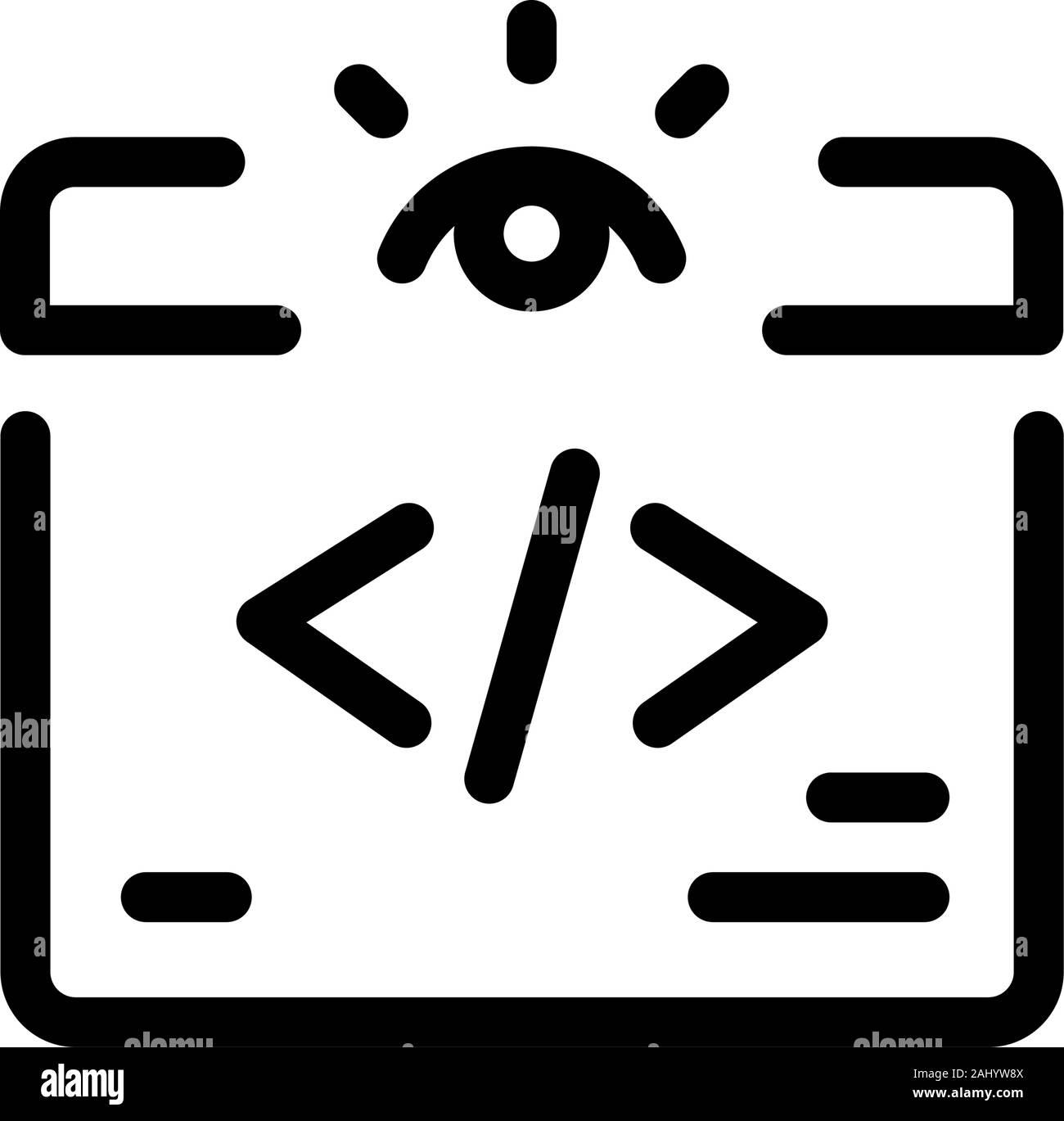 Icon Of Coding Programming Site Layout Vector Icons On A White