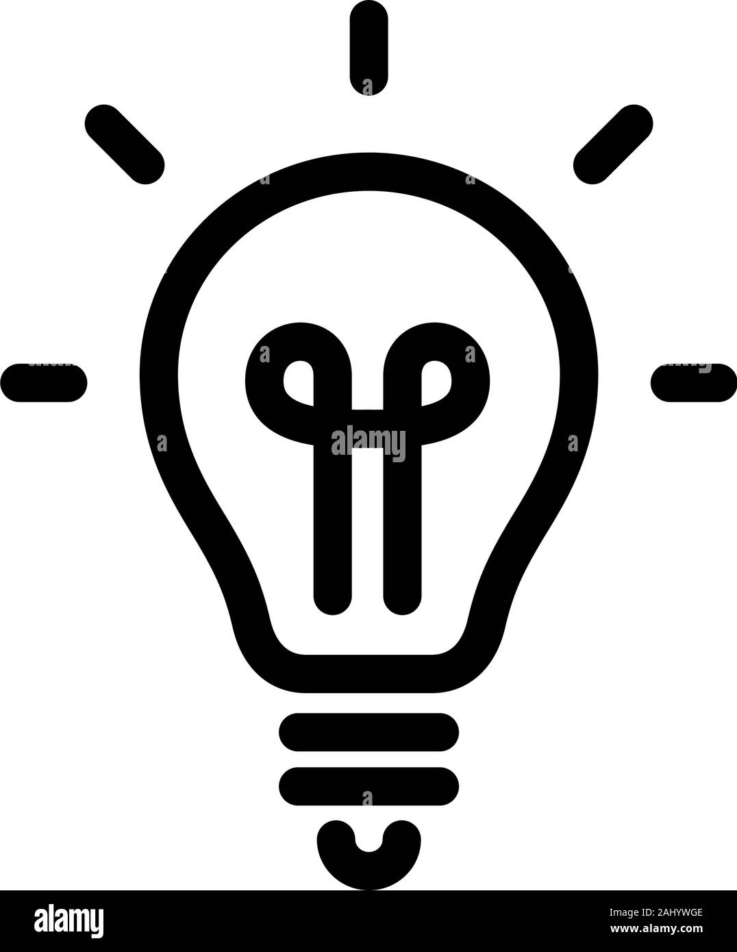 Light bulb icon. Vector icons on a white background. Trendy linear icon ...