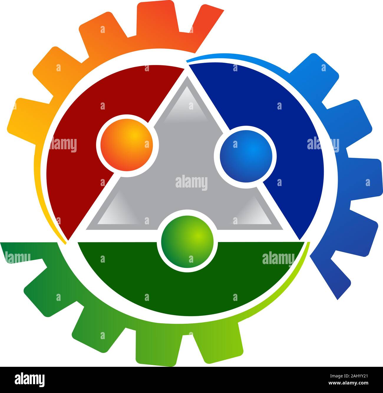 human gears logo Stock Photo - Alamy