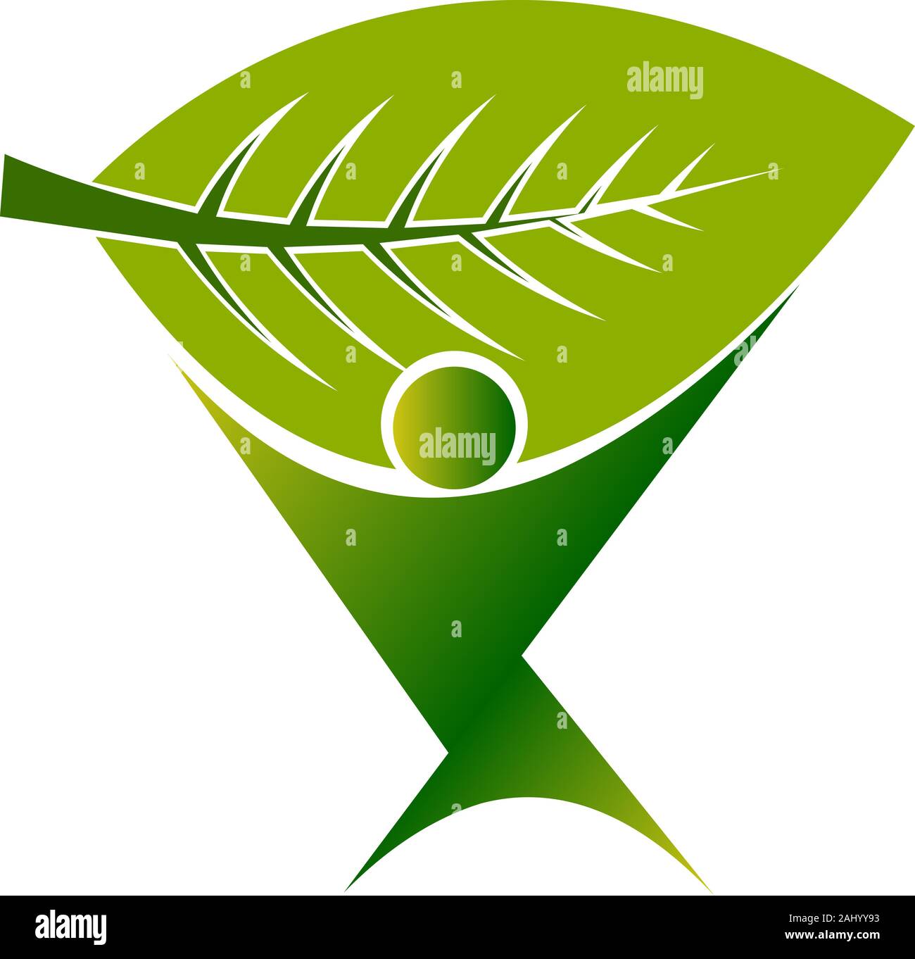 leaf man logo Stock Photo - Alamy