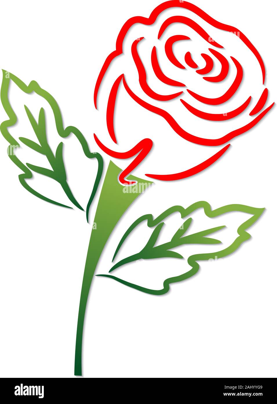 Alone rose Cut Out Stock Images & Pictures - Alamy