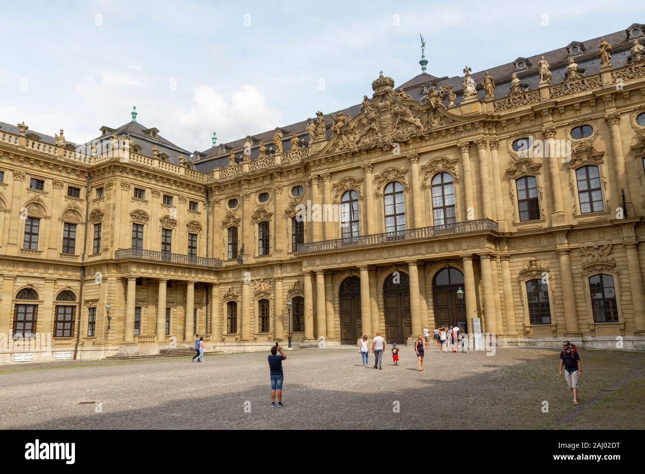 The Residence Square side of the Würzburg Residence (Würzburger ...