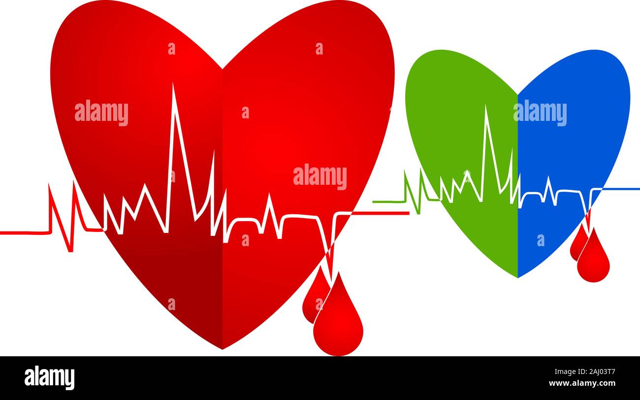 heart beating logo Stock Photo - Alamy