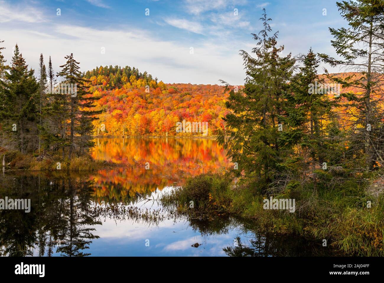 Autumn in Mont Orford National Park, Eastern Townships, Quebec, Canada ...