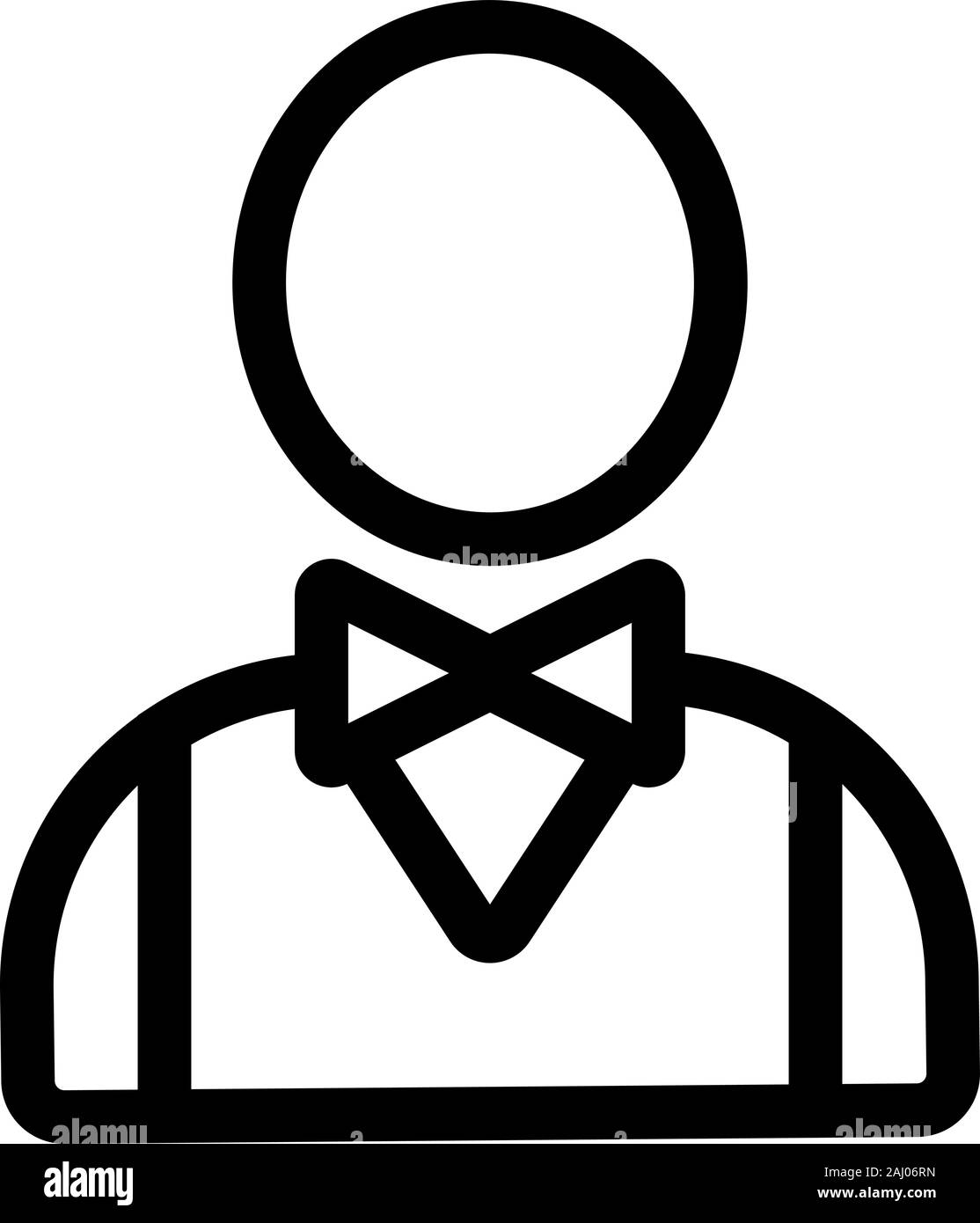 bartender icon vector. Isolated contour symbol illustration Stock ...