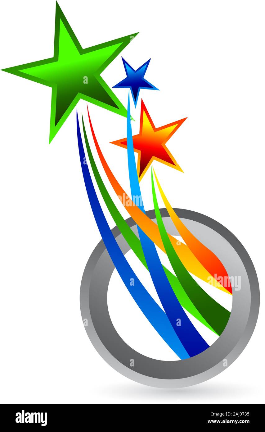 Lines star vector logo Cut Out Stock Images & Pictures - Alamy