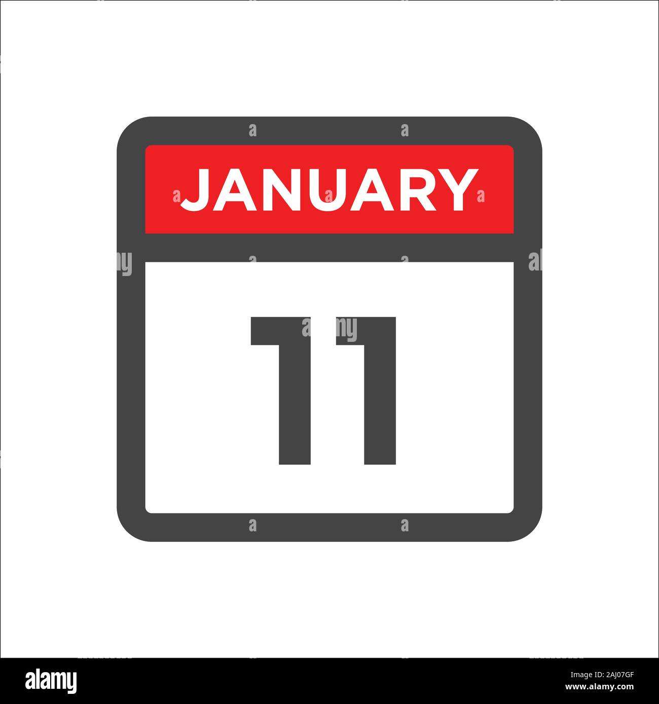 January 11 calendar icon w day of month Stock Vector Image & Art - Alamy