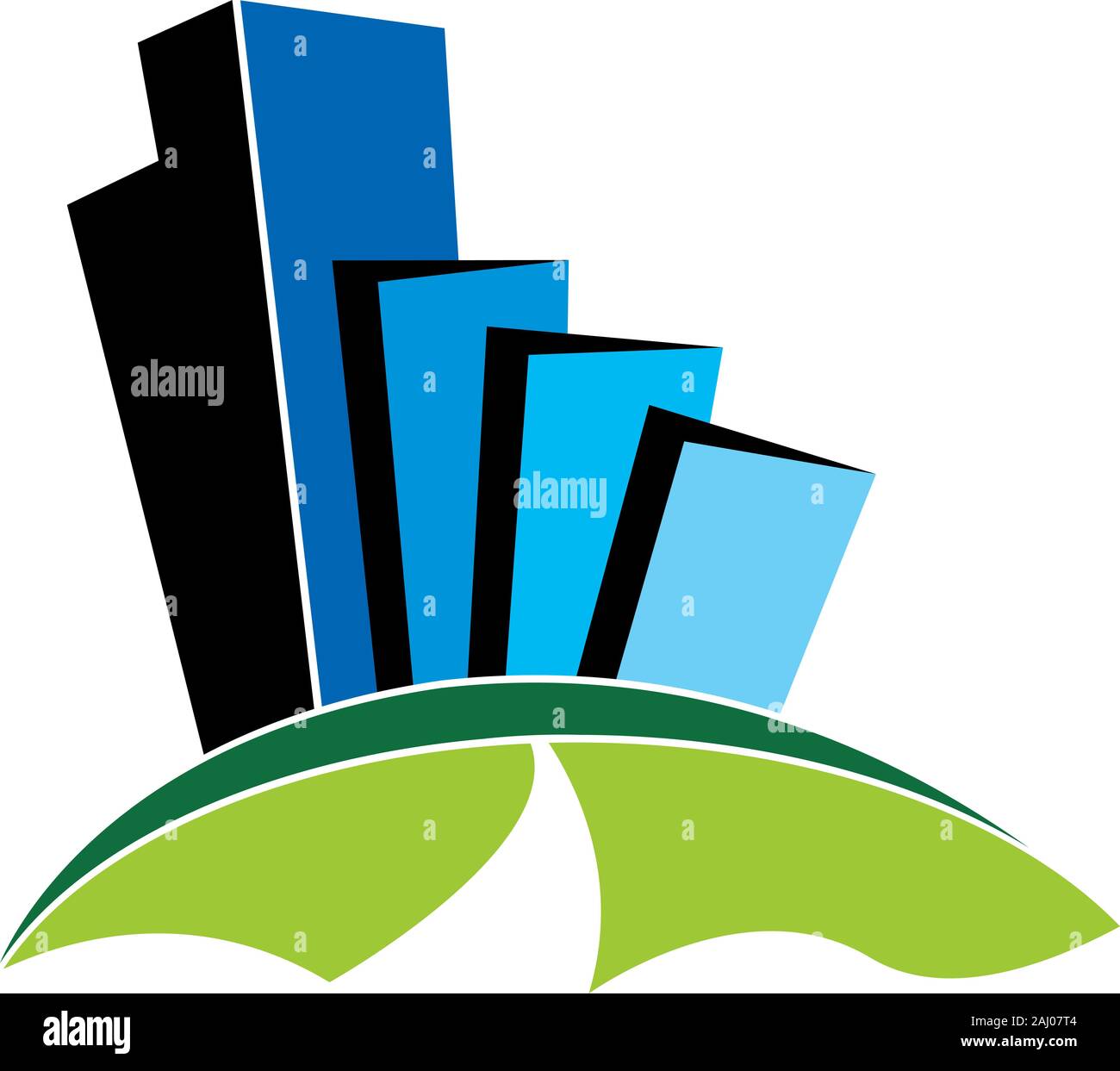 Downtown building sign logo Cut Out Stock Images & Pictures - Alamy