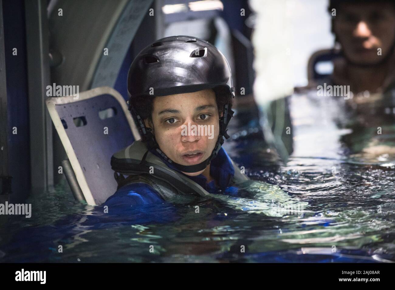 NASA astronaut candidate Jessica Watkins during helicopter water ...
