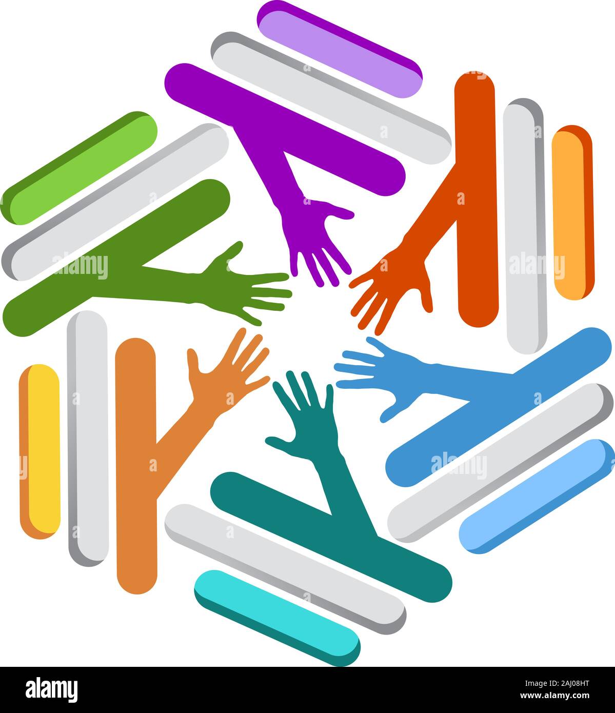 Stylish teamwork illustration hi-res stock photography and images - Alamy