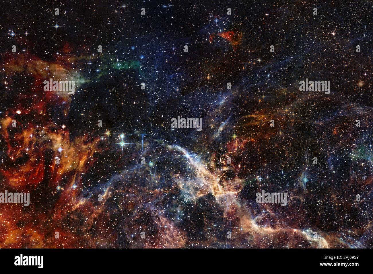 Deep space art. Starfield stardust, nebula and galaxy. Elements of this ...