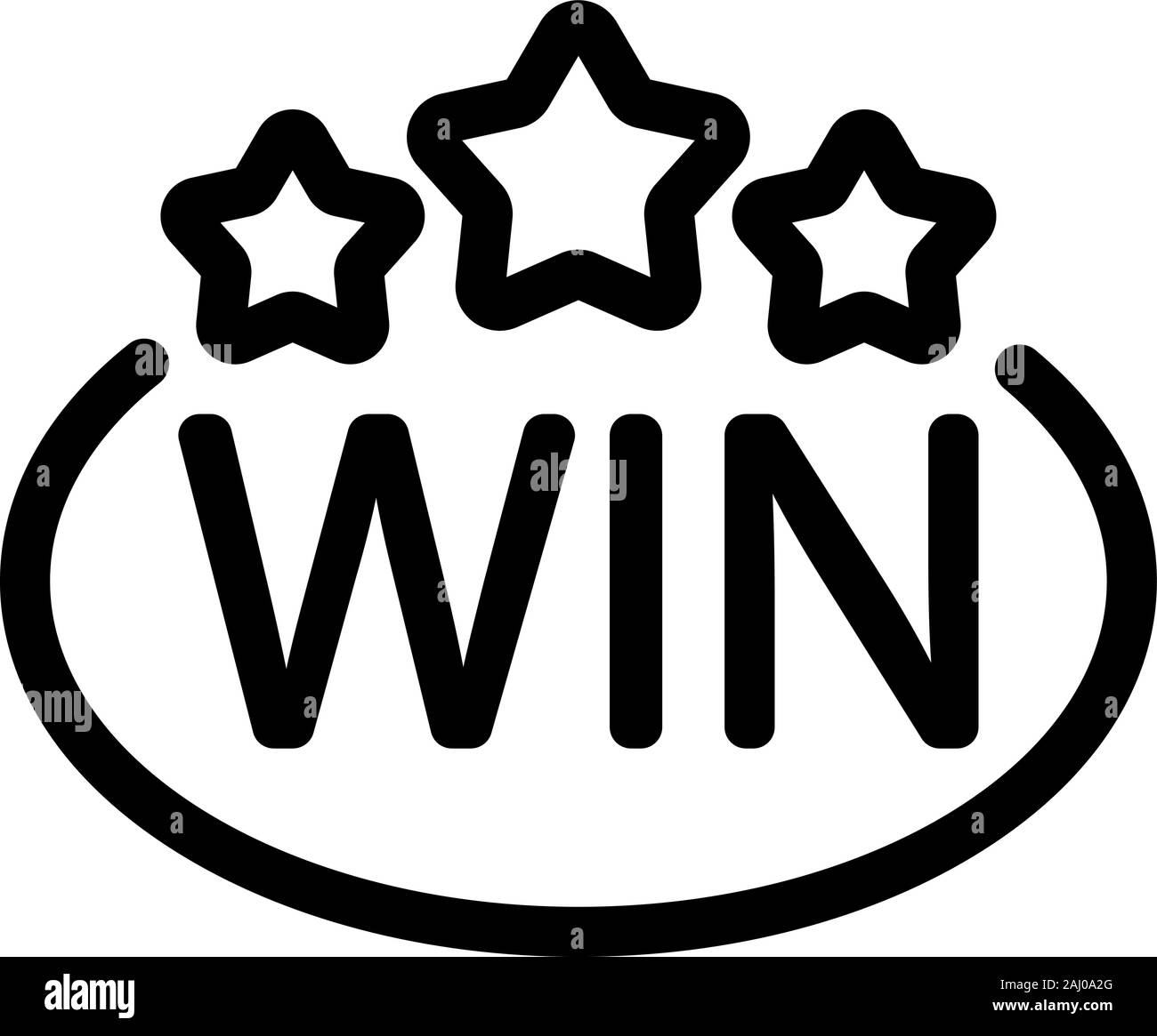 betting on winning the icon vector. Isolated contour symbol ...