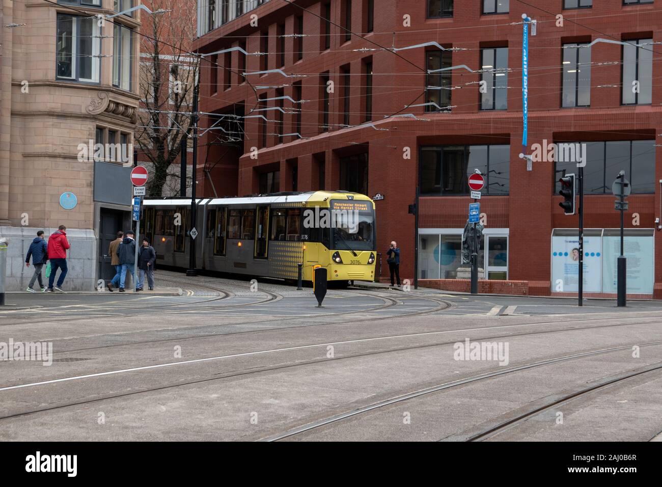 Yellow Tram At Manchester England 2019 Stock Photo - Alamy