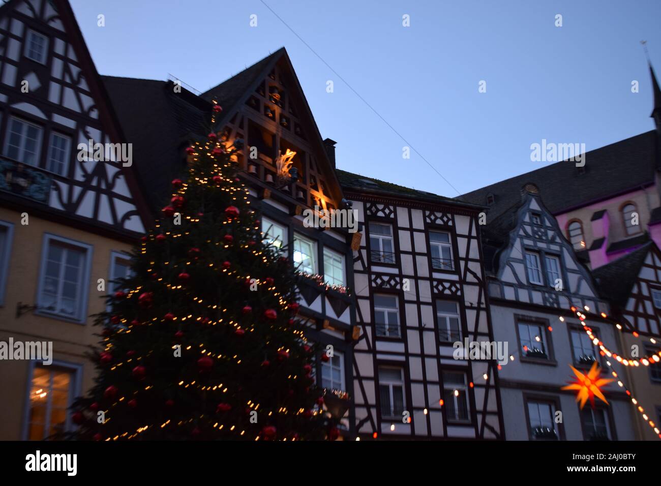Christmas decoration in Cochem old town 2019 Stock Photo - Alamy