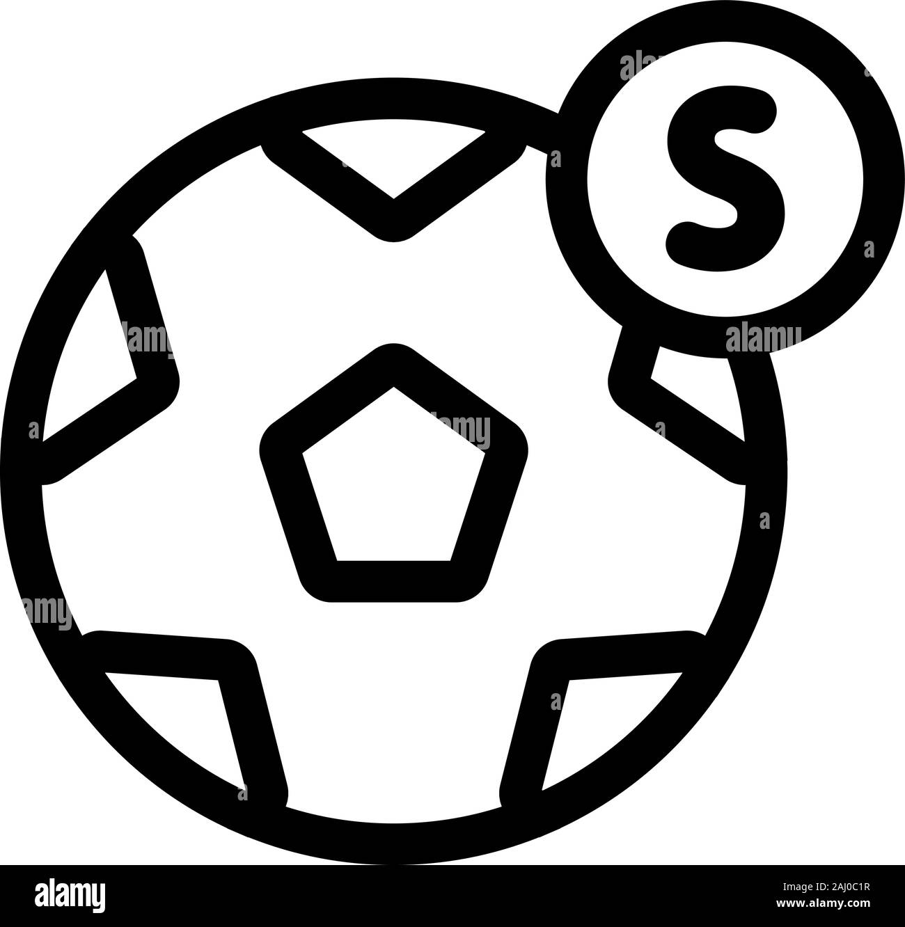 betting on the football icon vector. Isolated contour symbol ...
