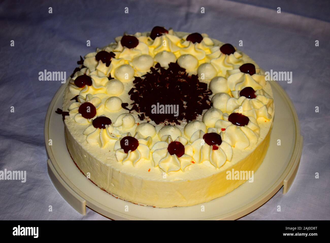 Schwarzwälder Kirsch - cherry cream cake from Germany Stock Photo - Alamy