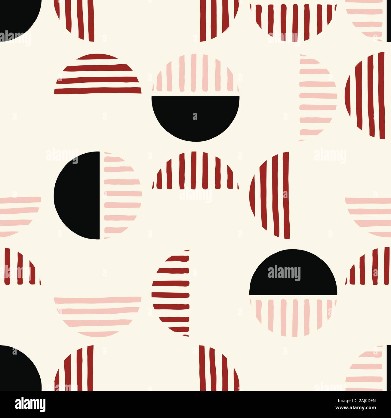 Oversized Retro Geo Dots Vector Seamless Pattern. Over Scaled Modern ...