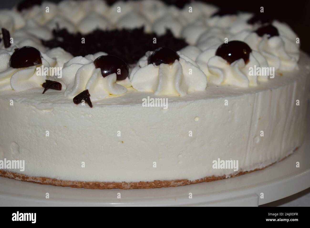 Schwarzwälder Kirsch - cherry cream cake from Germany Stock Photo - Alamy
