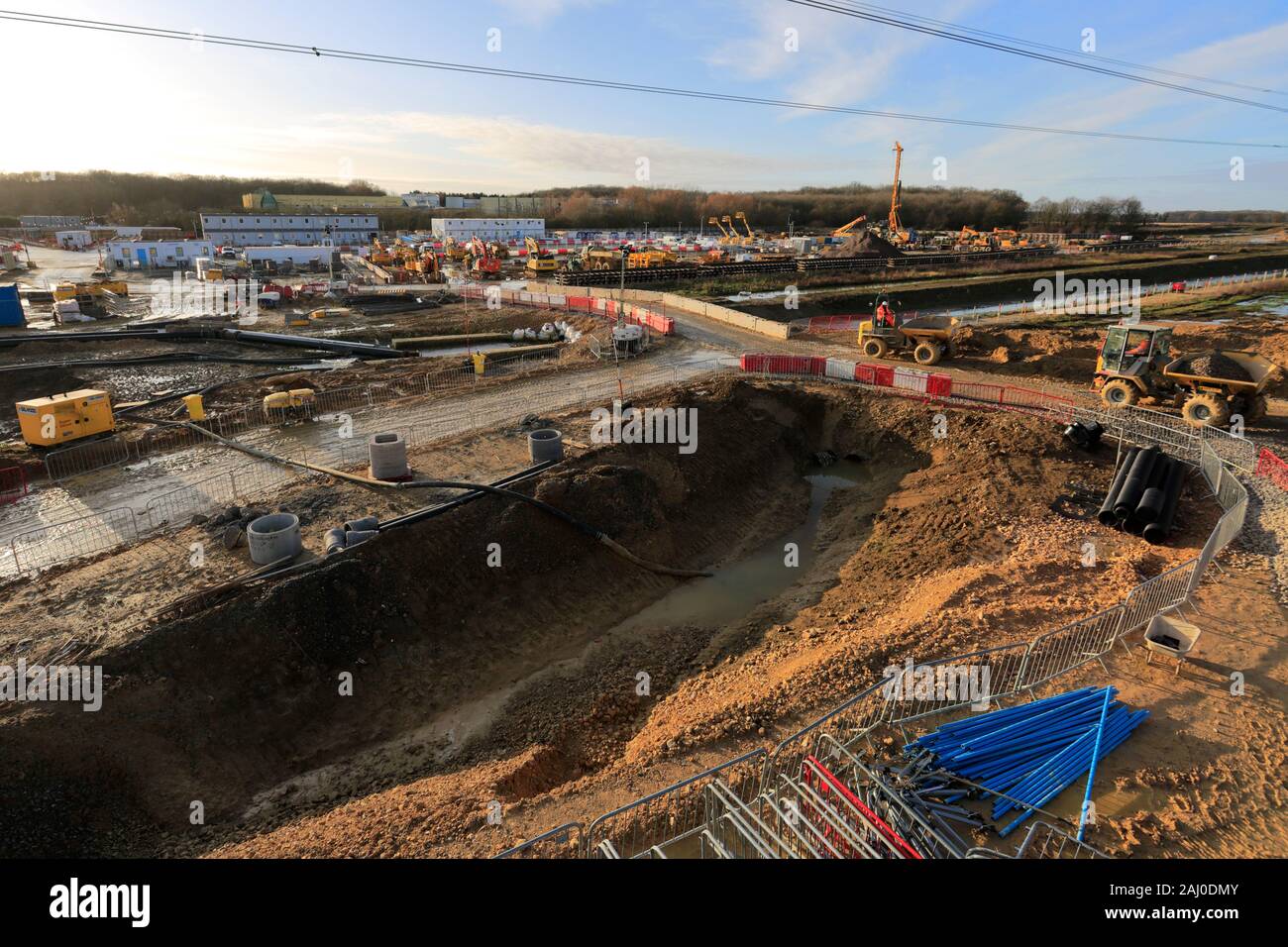Construction work on the Werrington Grade Separation, Cock Lane ...