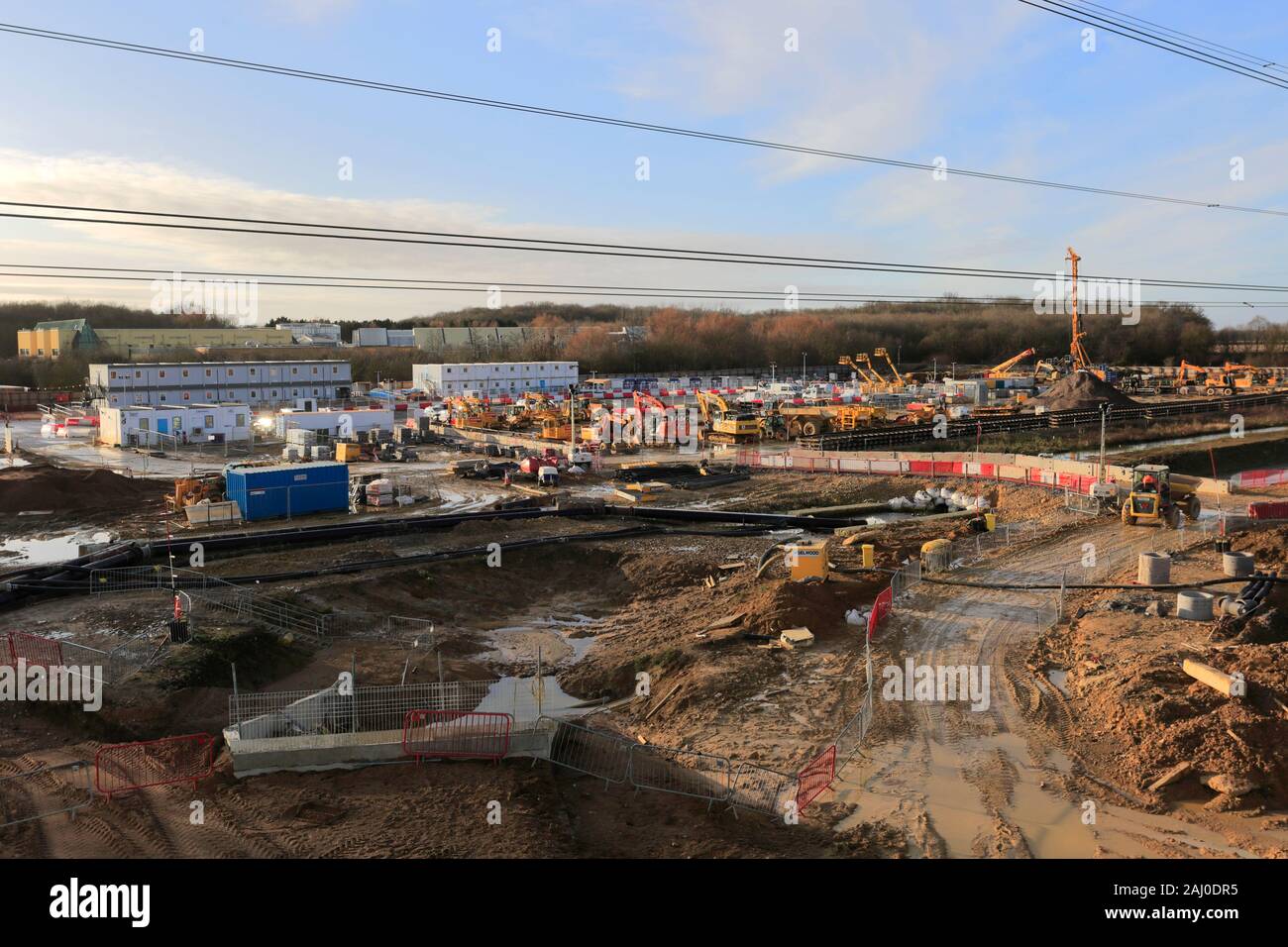 Construction work on the Werrington Grade Separation, Cock Lane ...