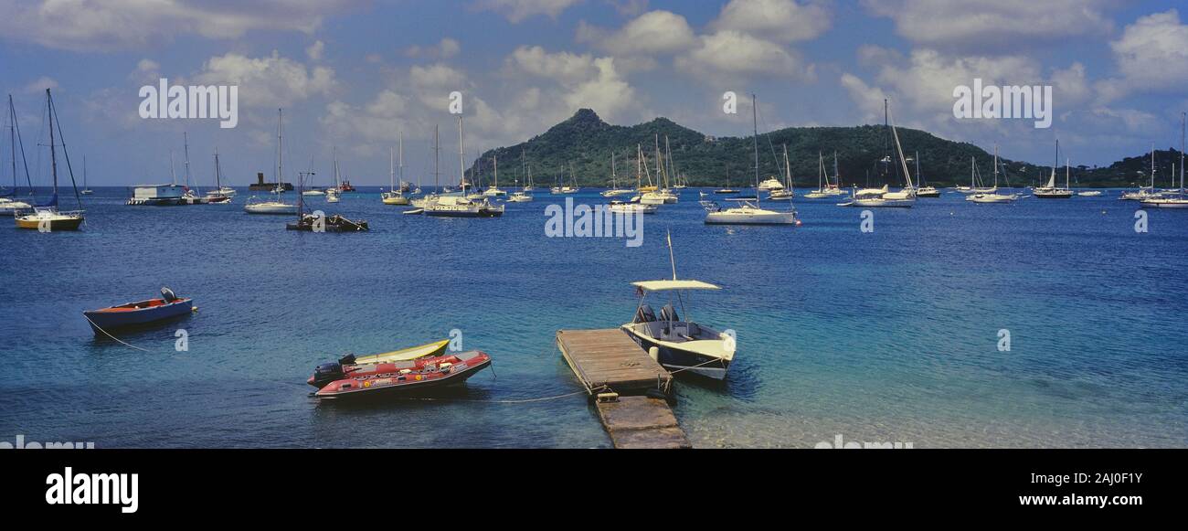 Tyrell Bay marina, Carriacou, Grenadine Islands, Caribbean Stock Photo ...