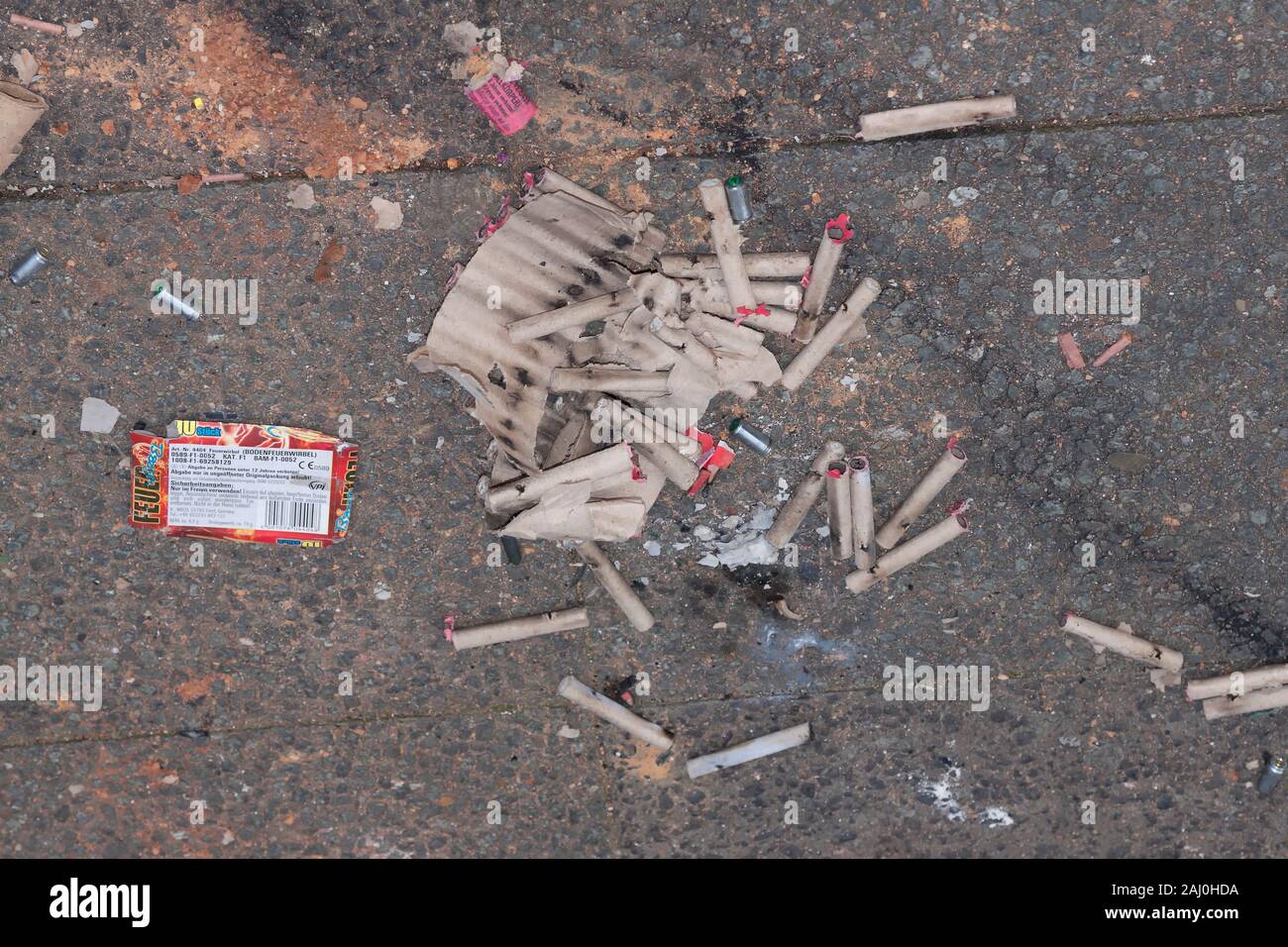 One day after New Year's Eve fireworks Stock Photo - Alamy