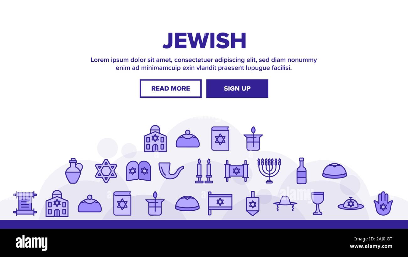 Jewish Israel Religion Landing Header Vector Stock Vector Image & Art ...